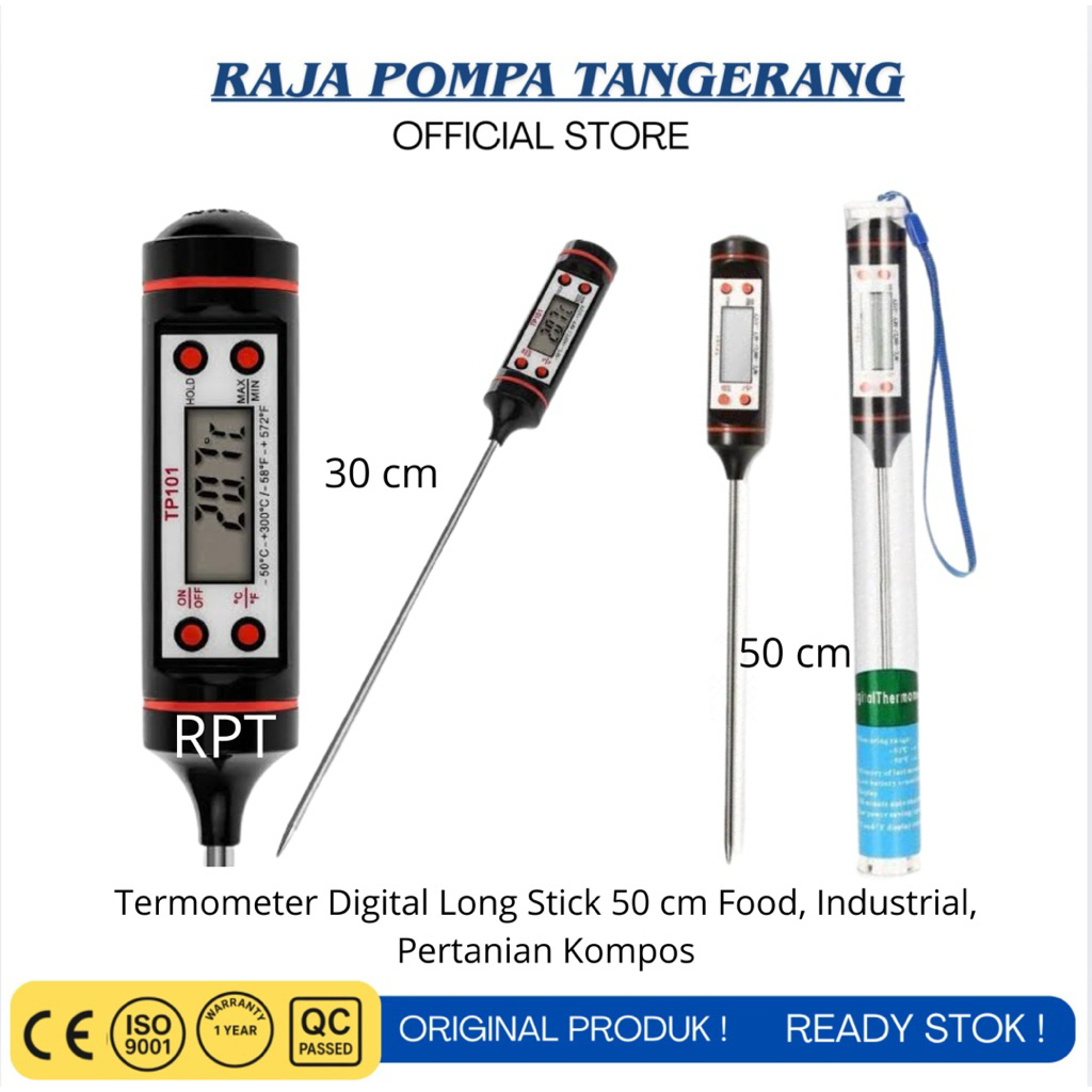 Jual Termometer Digital Long Stick 50 cm Food, Industrial, Pertanian ...