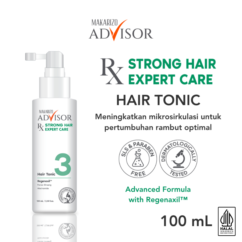 Jual Makarizo Advisor RX Strong Hair Expert Care Tonic 100 mL | Shopee ...