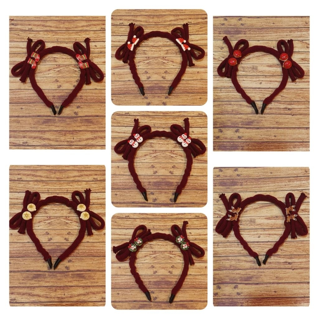 Jual Bando rajut Natala pita maroon , clay Christmas lucu | Shopee ...