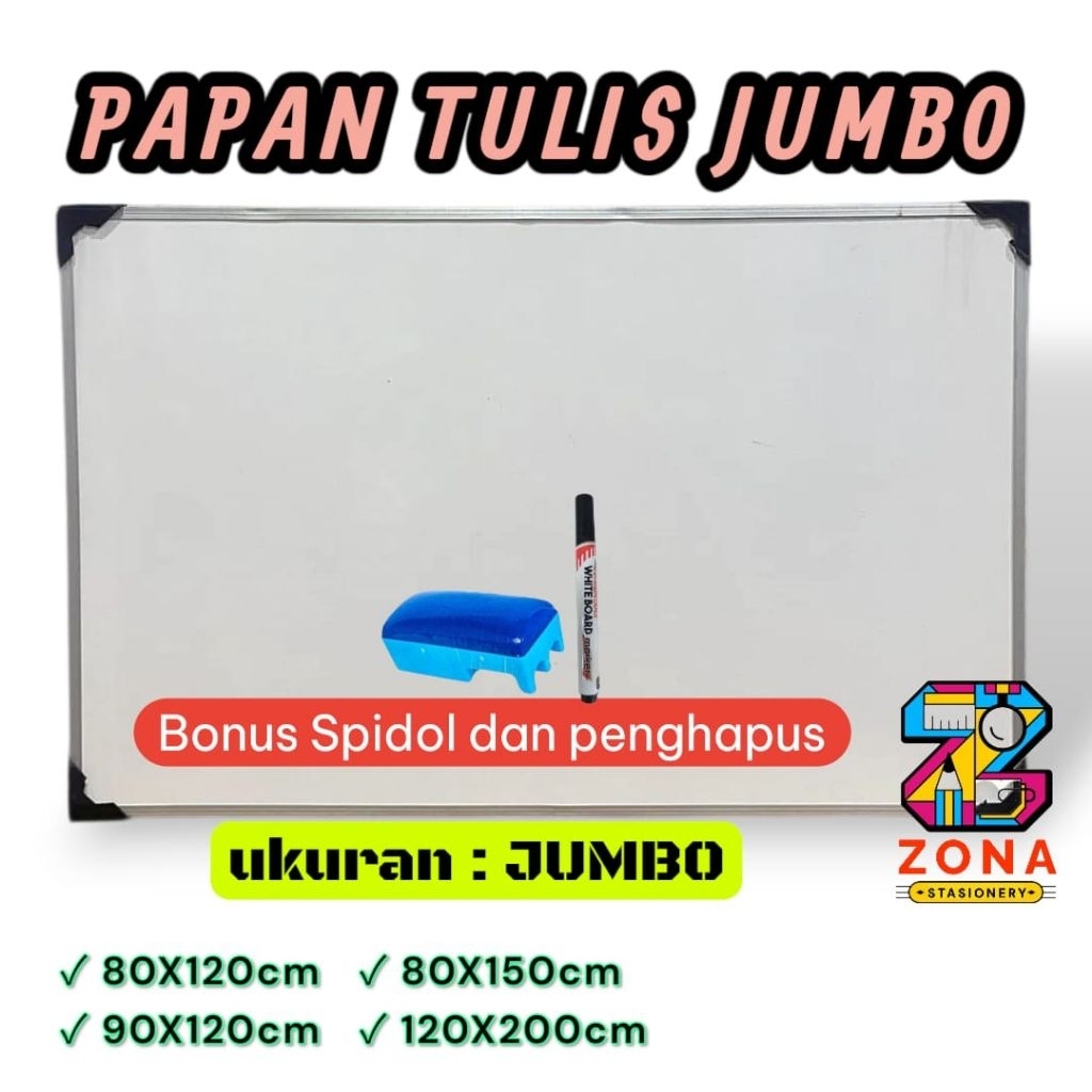 Jual PAPAN TULIS JUMBO WHITEBOARD JUMBO 100×150 PAPAN TULIS 2 SISI ...