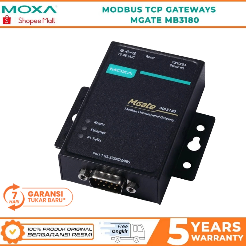 Jual MOXA Mgate MB3180 Modbus TCP Gateway | Shopee Indonesia