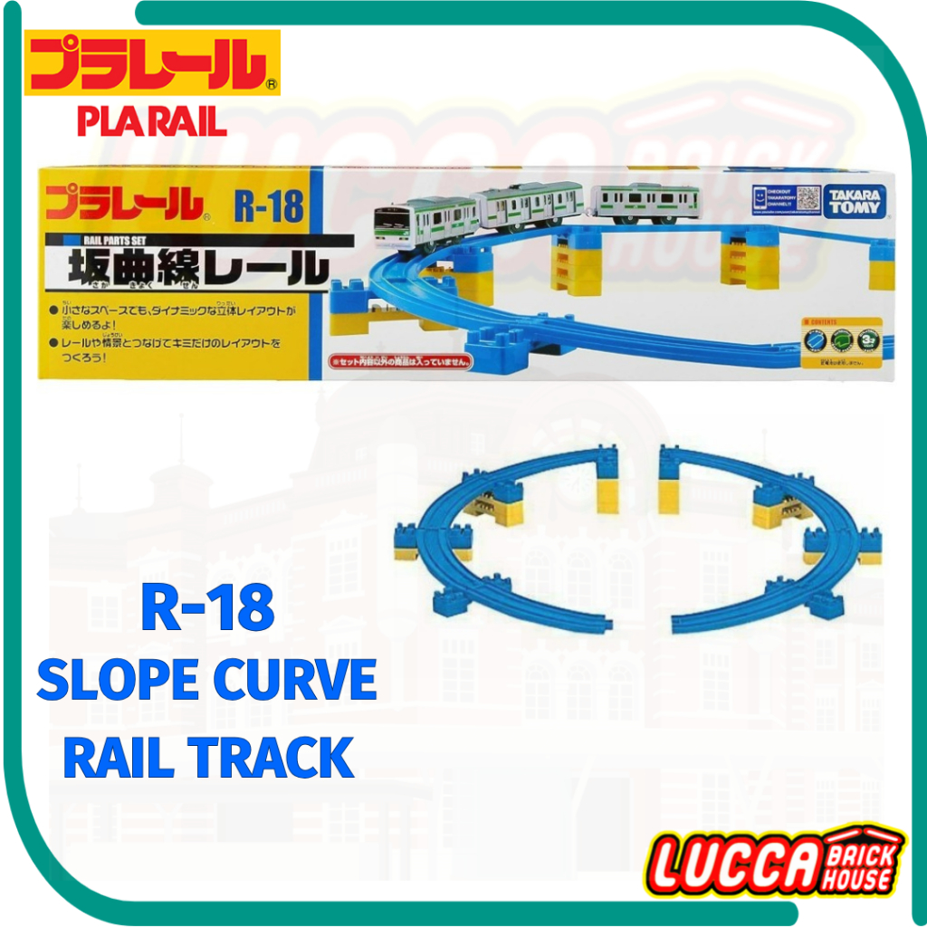 Jual Takara Tomy Plarail R-18 Slope Curve Rail Track | Shopee Indonesia