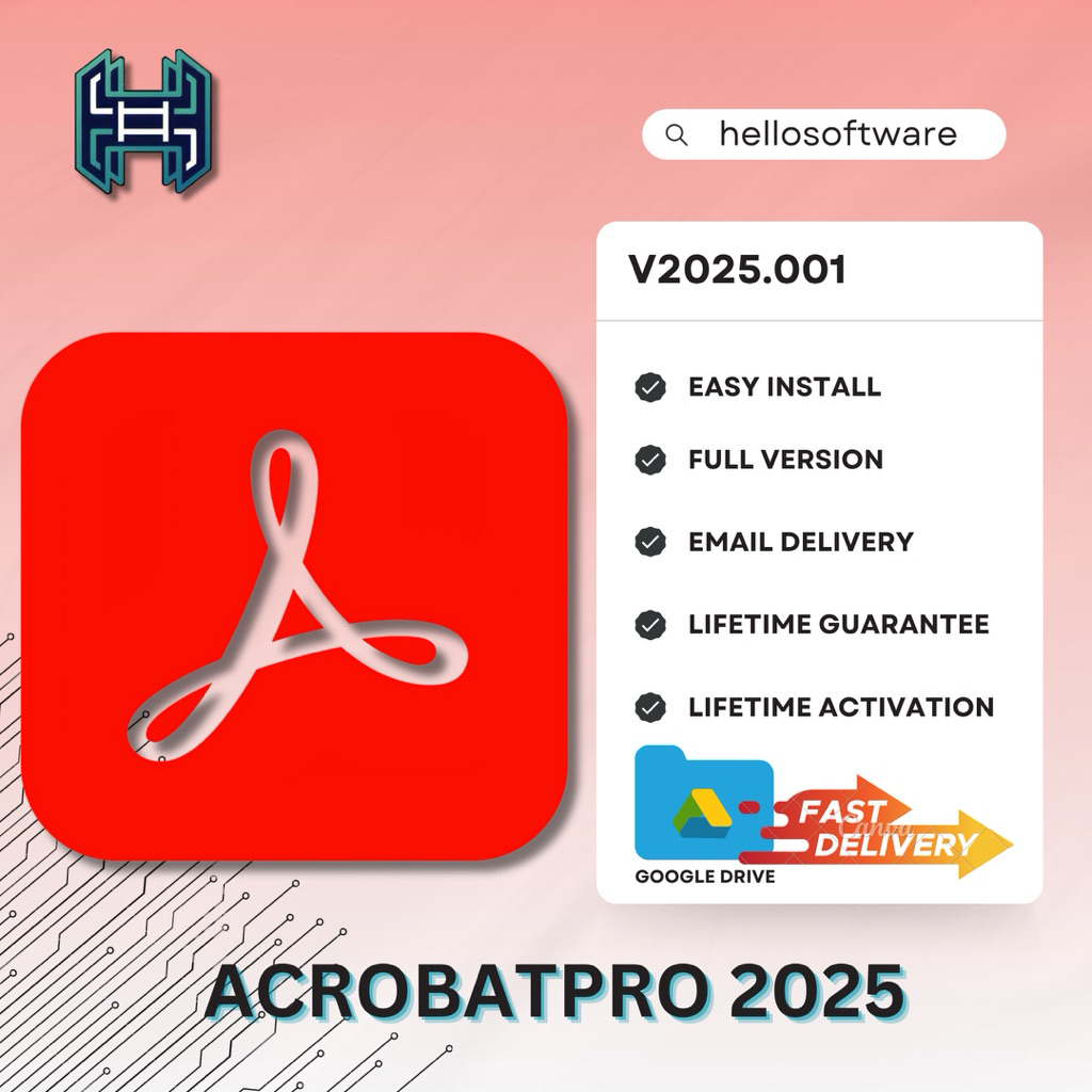 Jual (WIN/MAC) Acrobat Pro DC 2025 Full Version Lifetime Permanen ...