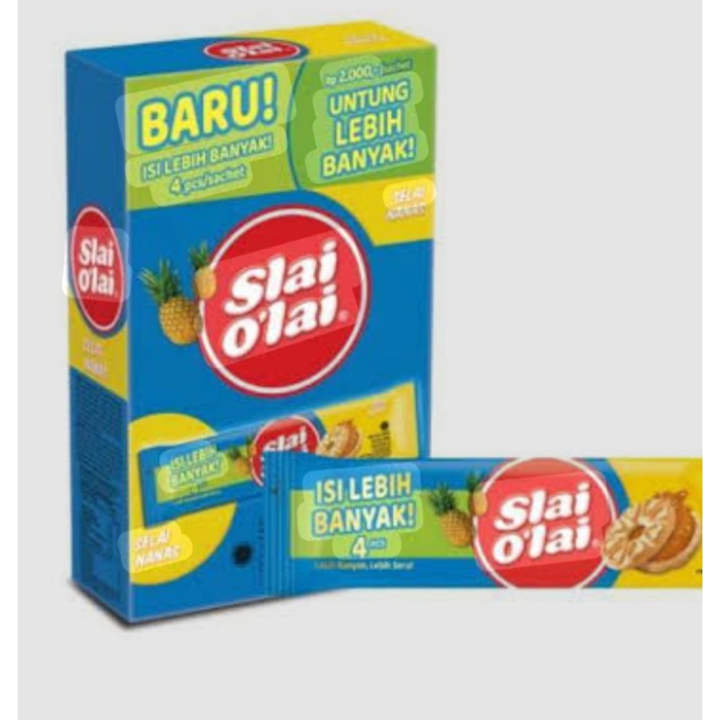 Jual ROMA Slai Olai Nanas Biskuit 32gr (10 Sachet / Box) | Shopee Indonesia