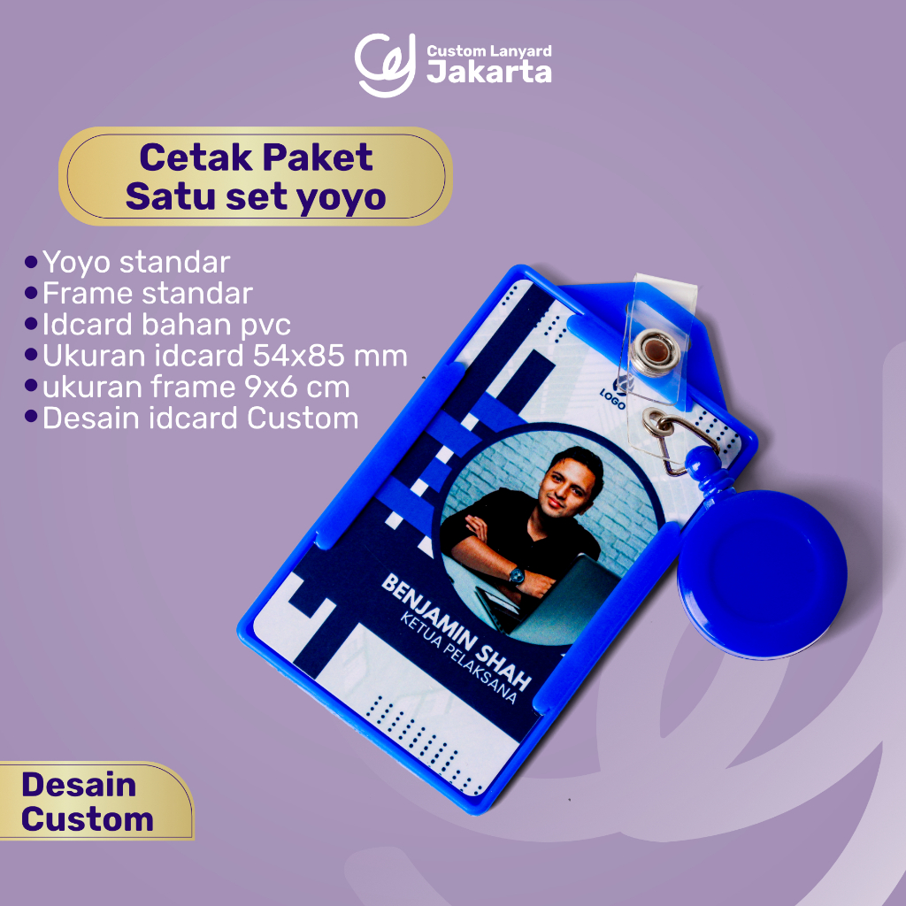 Jual SATU SET PAKET NAME TAG KARTU / YOYO STANDAR /HOLDER STD | Shopee ...