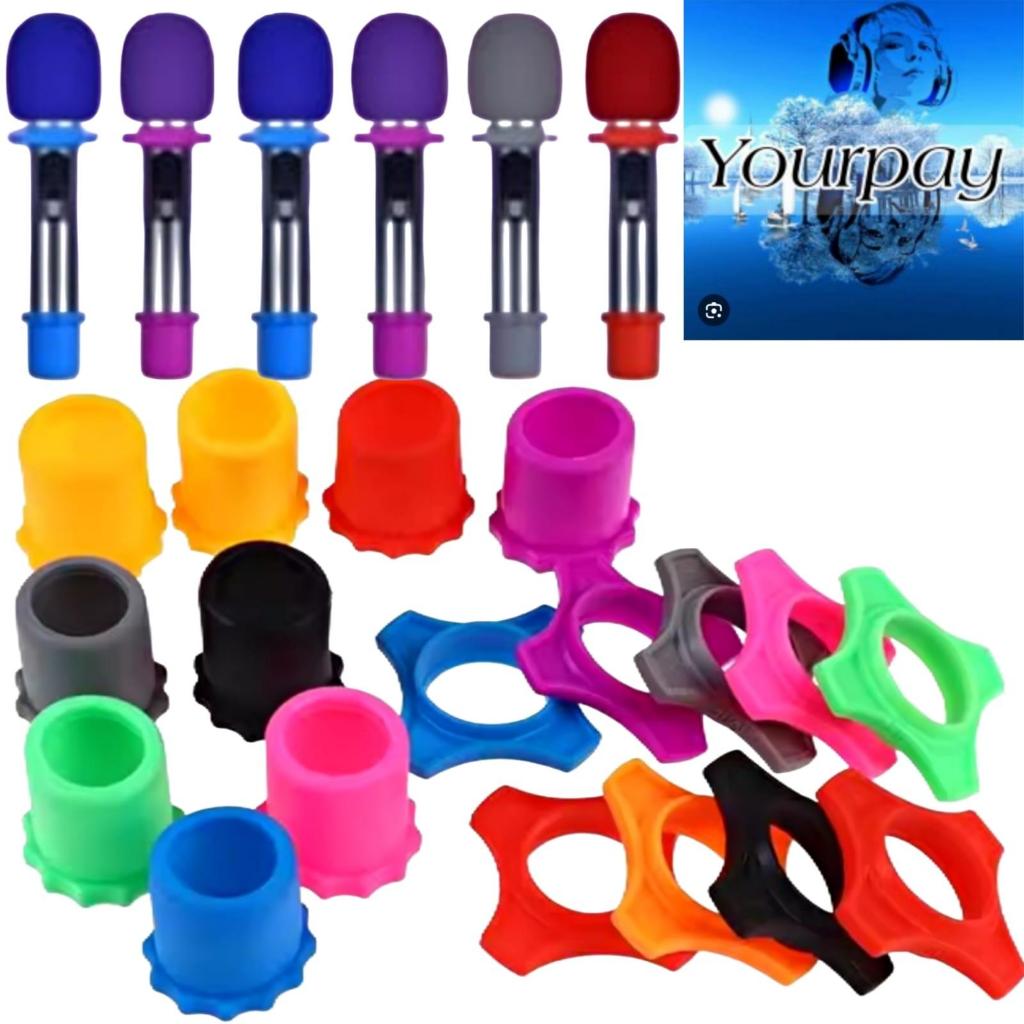 Jual Set Ring Mic Holder Mikrofon Wireless / Gelang Mic Cover Silikon ...