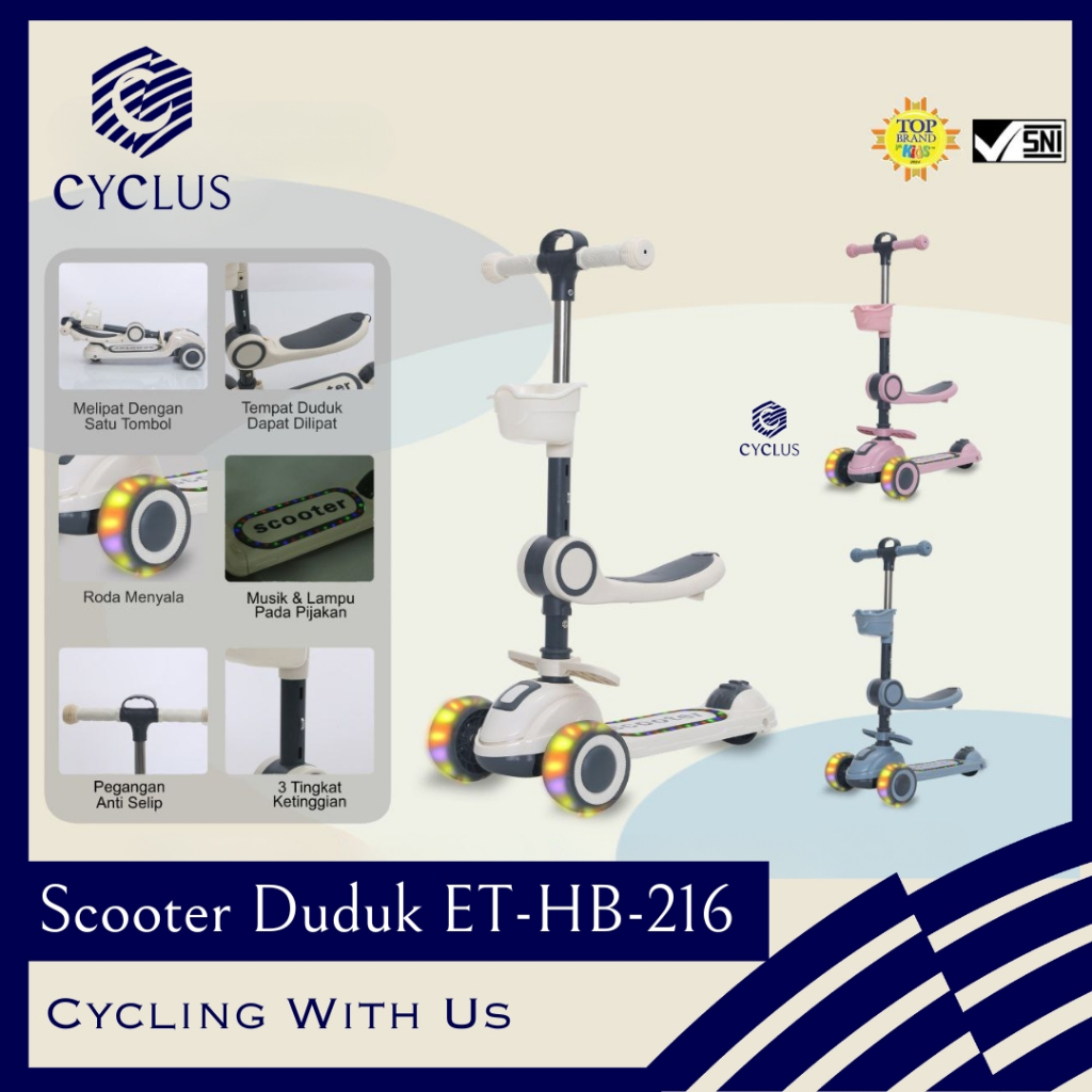 Jual Scooter Otoped Duduk Exotic ET HB 216 Keranjang ET HB 206 Anak ...