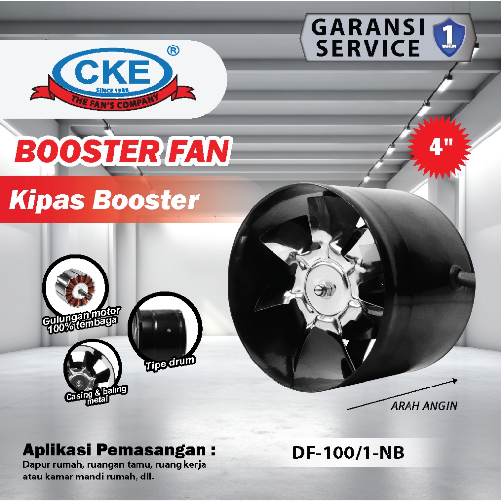 Jual 4Inch Inline Duct Fan Metal Blade Booster Fan/Air Duct Fan/Exhaust ...