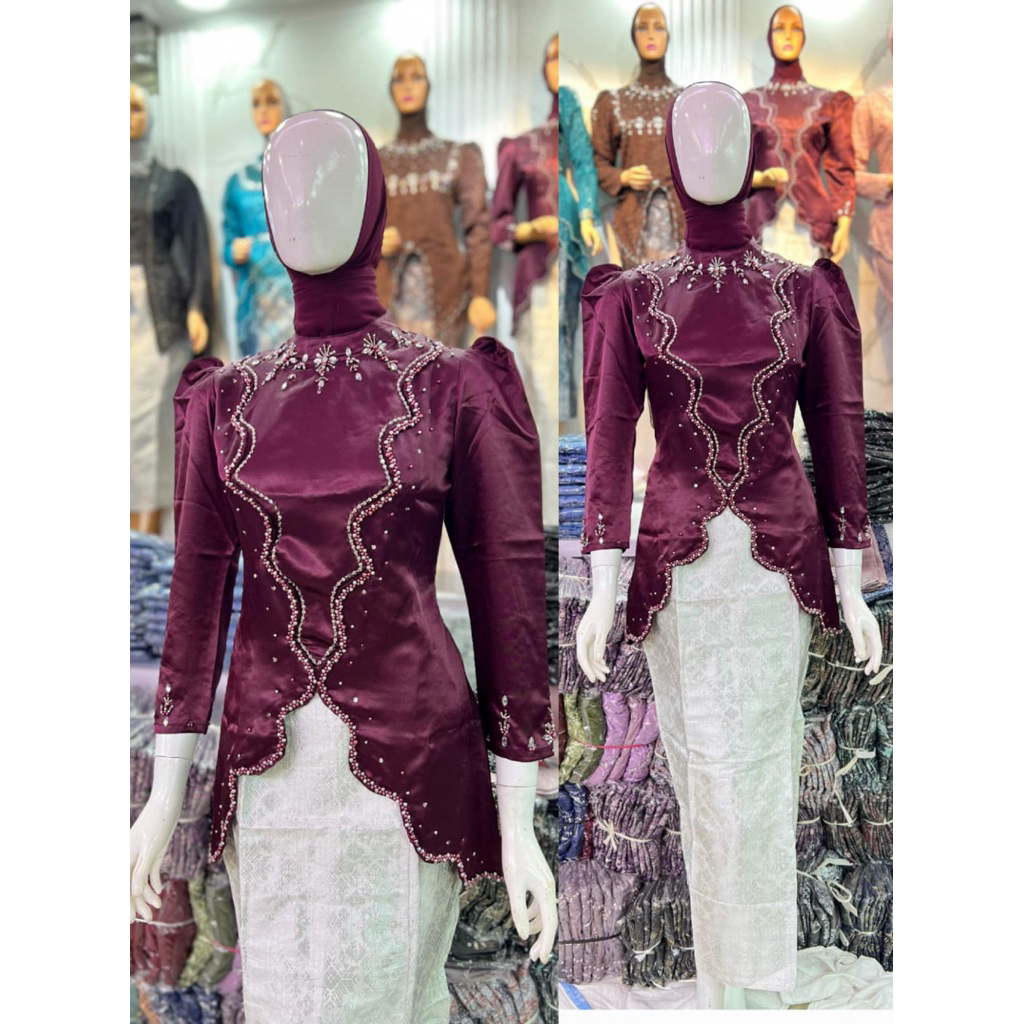 Jual PRODUK ORIGINAL SETELAN KEBAYA TAFETTA PAYET VALORA/DRESS ...