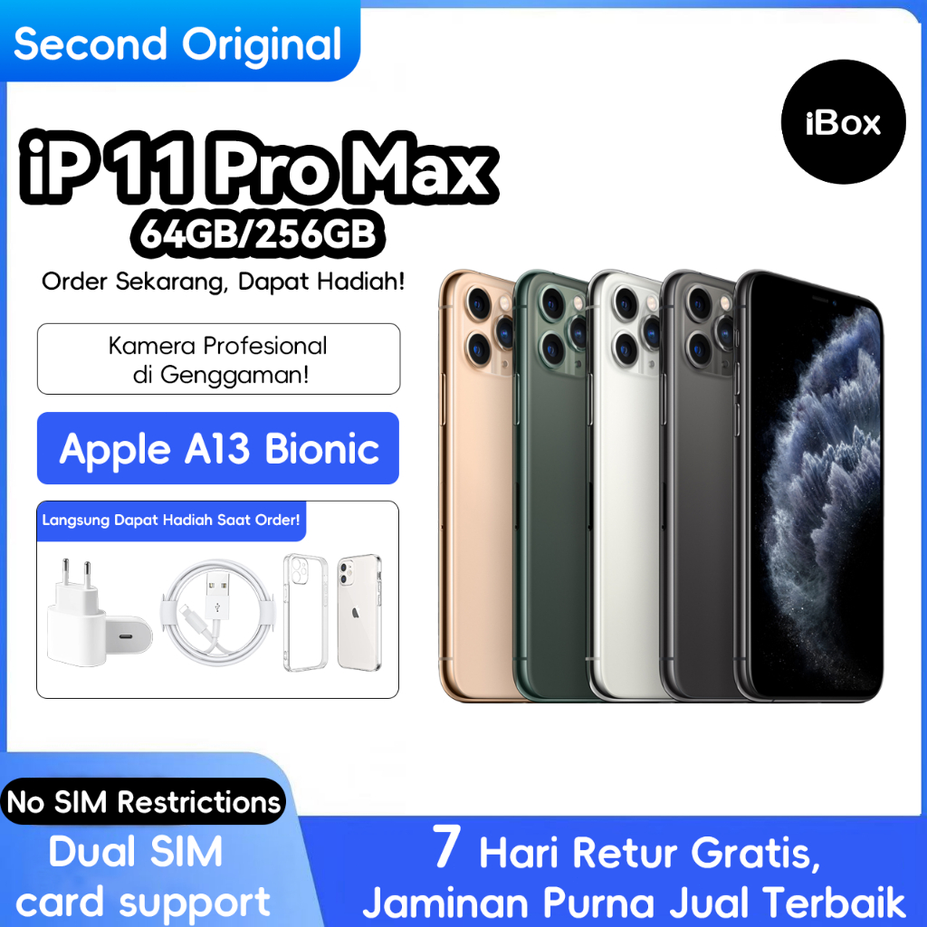 Jual iphone 11 pro max original 100% ibox 64GB 256GB Bekas Second ...