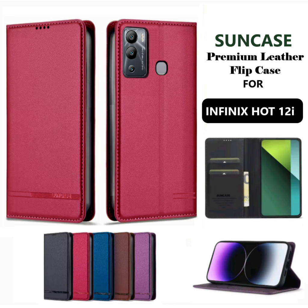 Jual Flip Wallet Hp for INFINIX HOT 12i Premium Casing Standing Leather ...