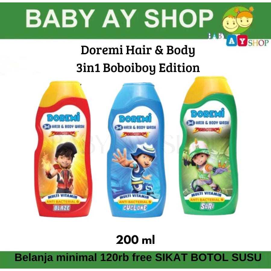 Jual Doremi Hair & Body 3in1 Boboiboy Edition | Shopee Indonesia
