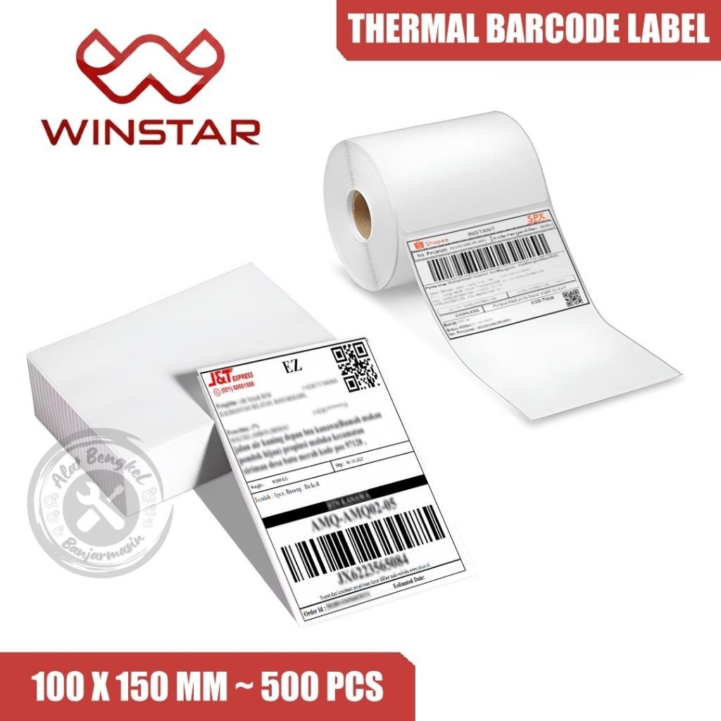 Jual KERTAS THERMAL RRT "WINSTAN" 10X15 (500PCS) VARIAN ||KERTAS TERMAL ...