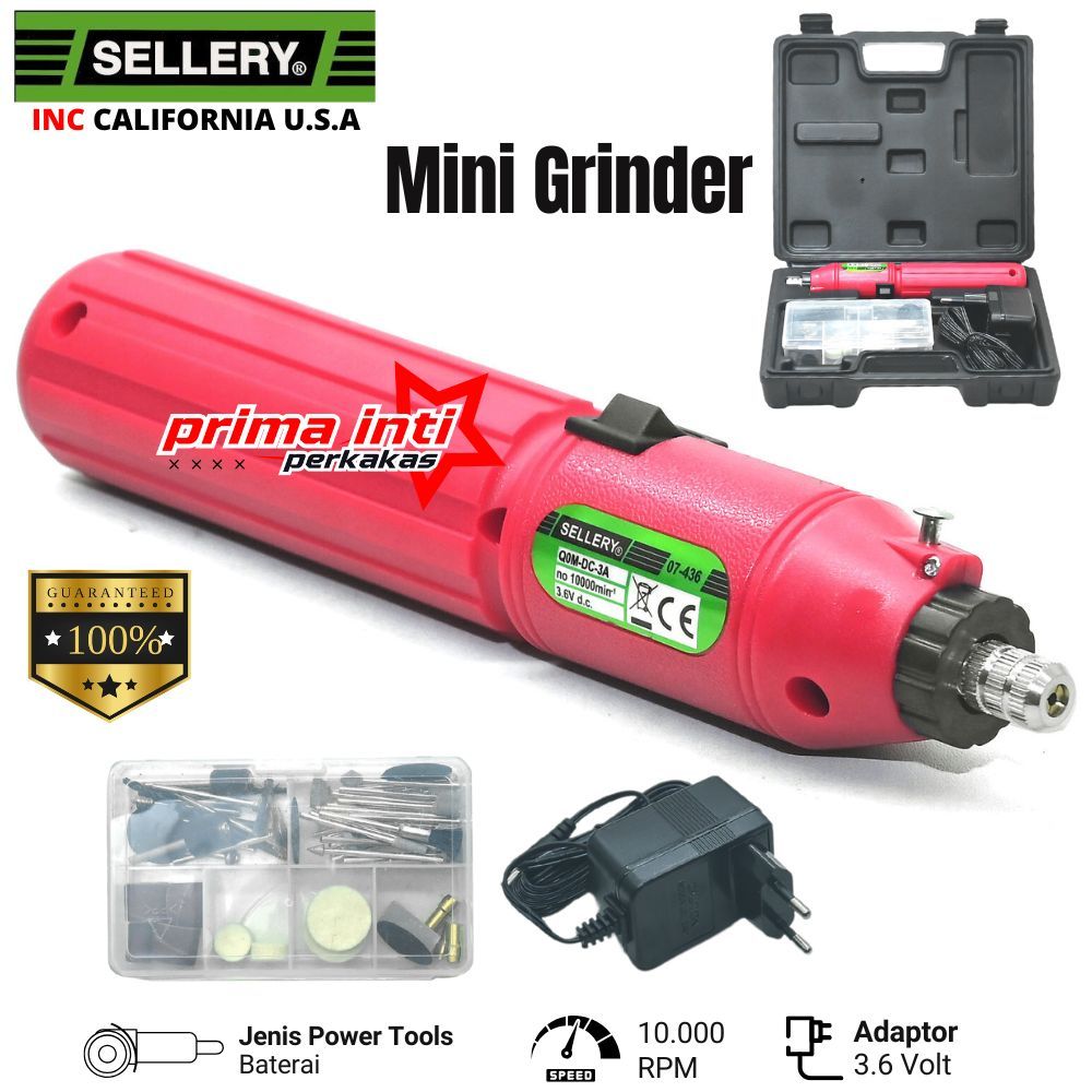 Jual Mini Grinder 3.6V Sellery U.S.A Set 56 Aksesoris Bor Mini Ukir ...