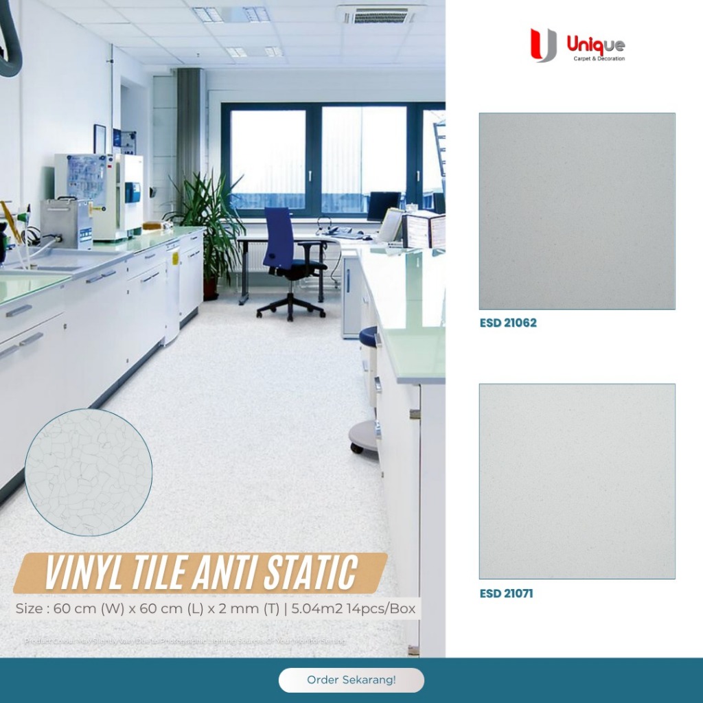 Jual Lantai Vinyl Tile Anti Static Tebal 2mm / Vinyl Flooring Ruang ...