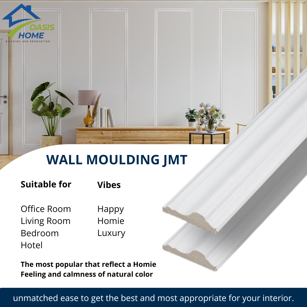 Jual OASIS HOME - List Moulding List Plafon 3 Meter Bahan PVC Premium ...
