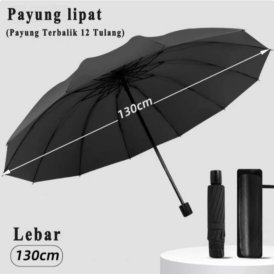 Jual Mastertop Payung Kuat Payung Lipat Terbalik Jumbo Diameter 130cm ...
