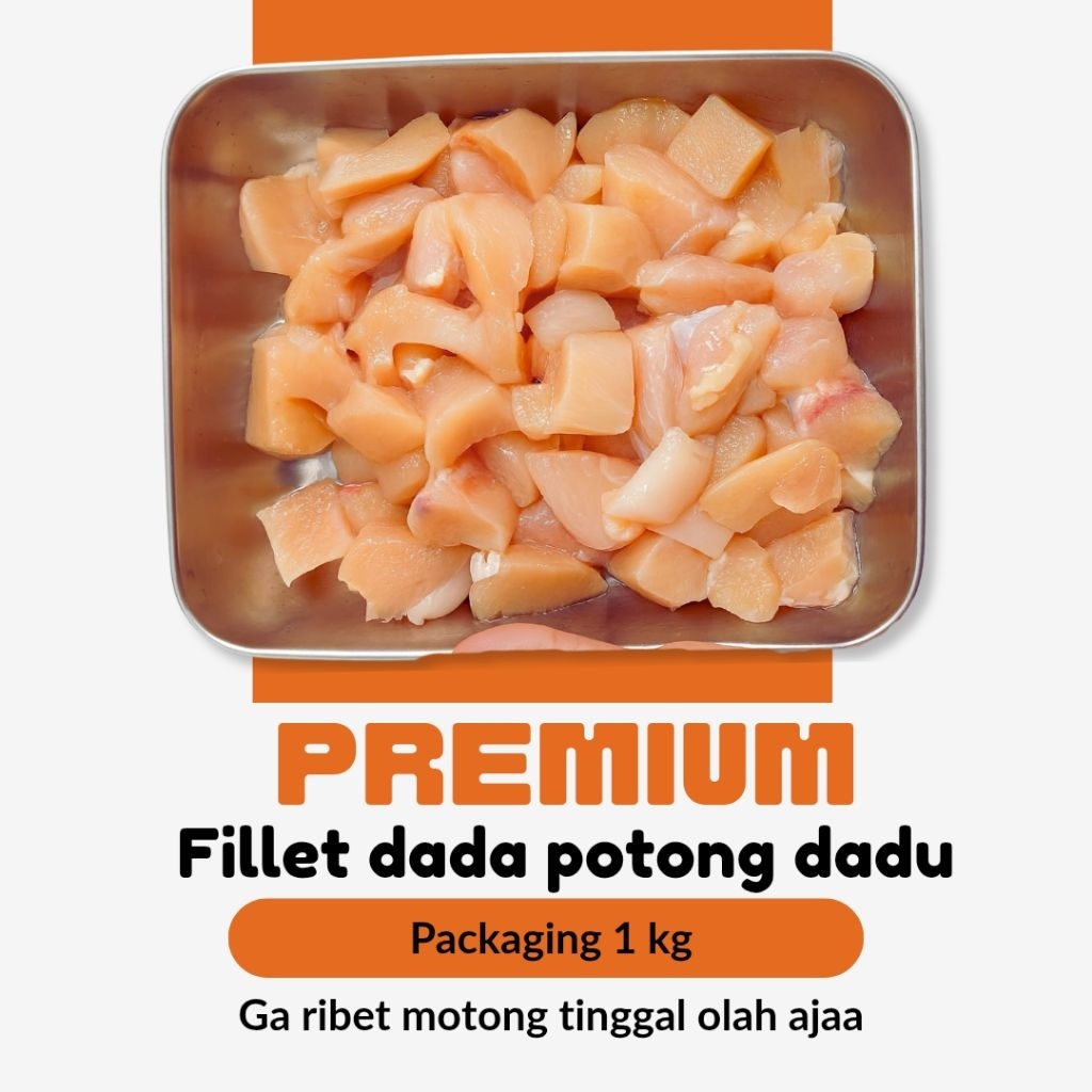 Jual Premium Fillet Dada ayam - potongan dadu 1 Kg | Shopee Indonesia