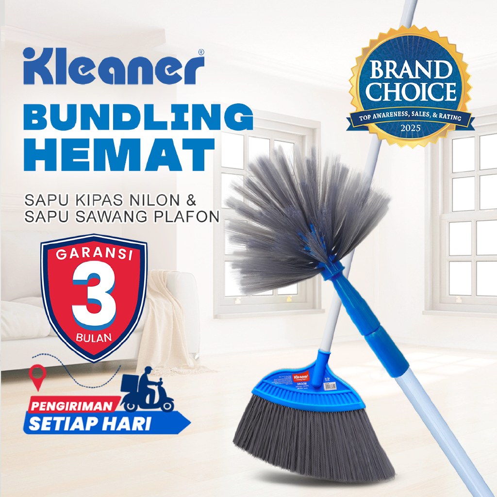 Jual Kleaner Bundling Sapu Kipas Pembersih Lantai dan Sapu Panjang ...