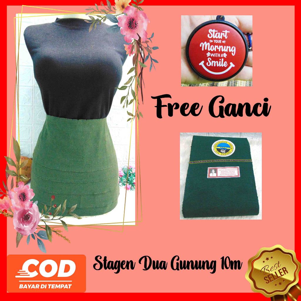 Jual FREE GANCI CANTIK Stagen 10m Cap Dua Gunung Kualitas No.1 | Shopee ...