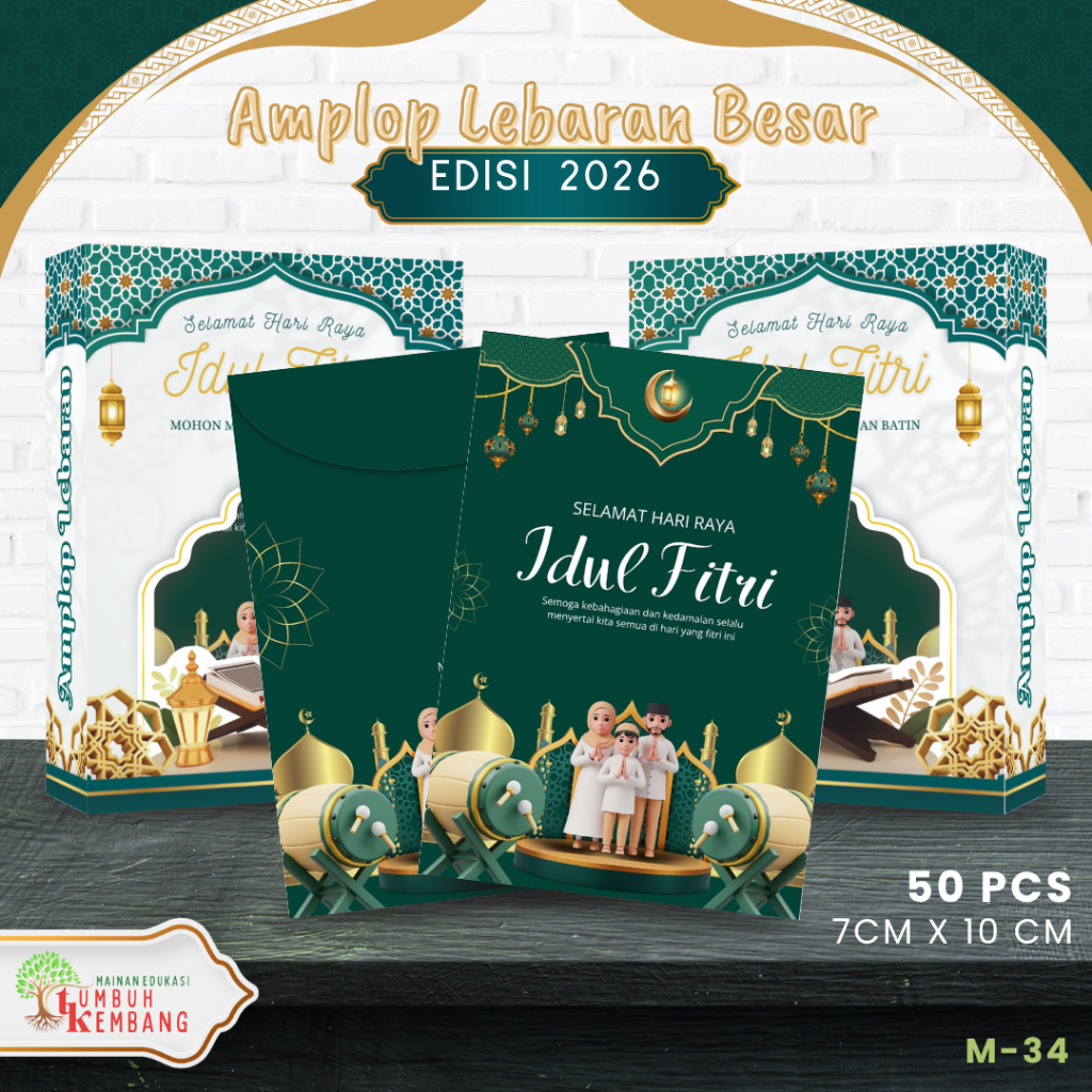 Jual Amplop Lebaran Idul Fitri 2026 Angpo THR Box Premium isi 50 Ukuran ...