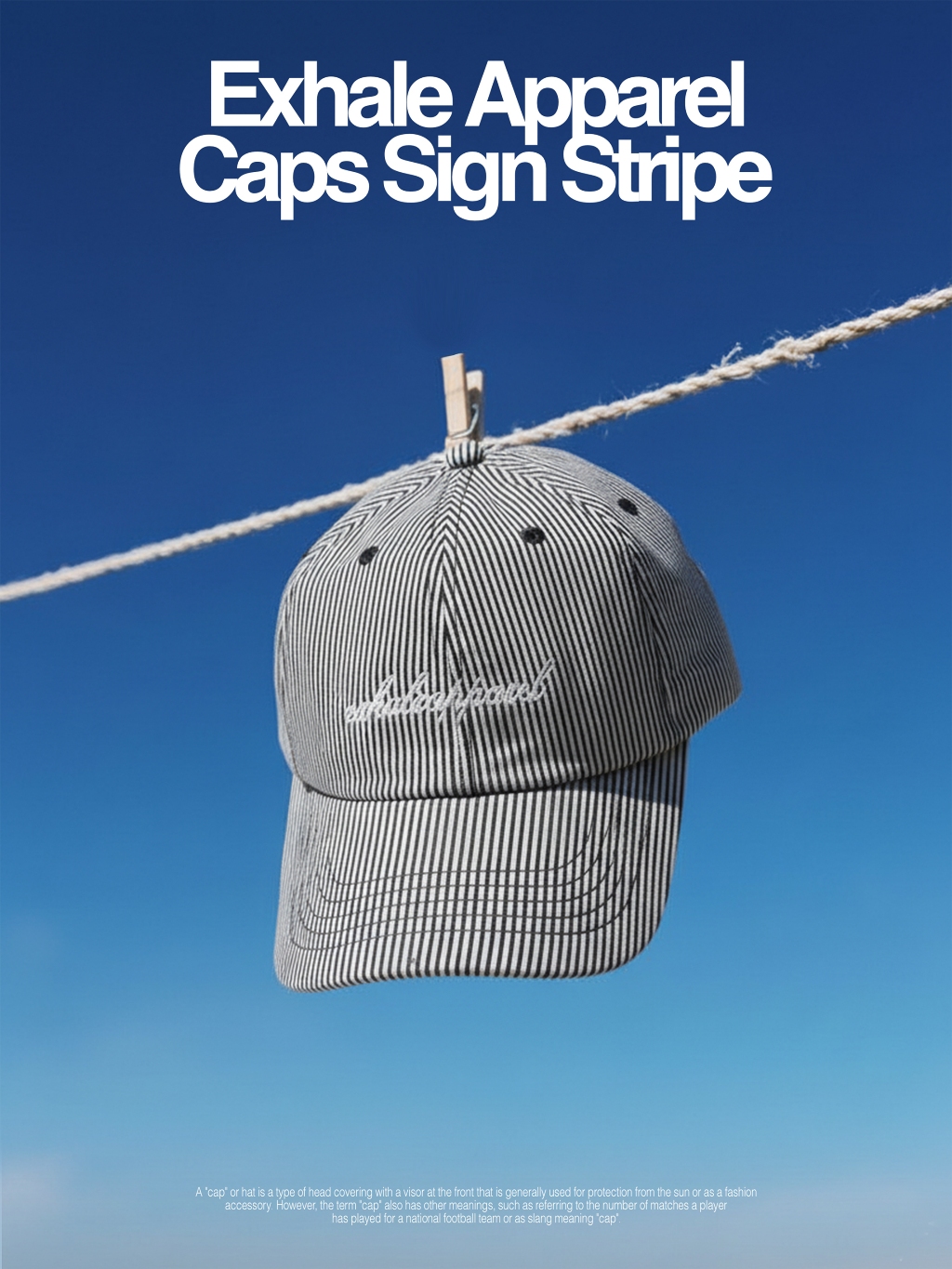 Jual Exhale Apparel Caps Topi Sign Striped | Shopee Indonesia