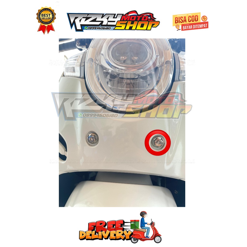 Jual BAUT TAMENG DEPAN ( 1 BAUT ) MODEL 2 KUNCI BIG HEAD BEAT ESP NEW ...