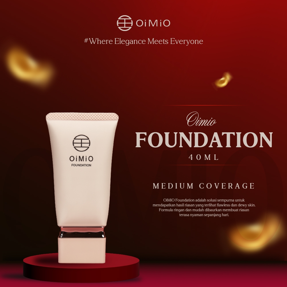 Jual OiMiO Foundation 40ml - Full Coverage Tahan Lama Ringan untuk ...