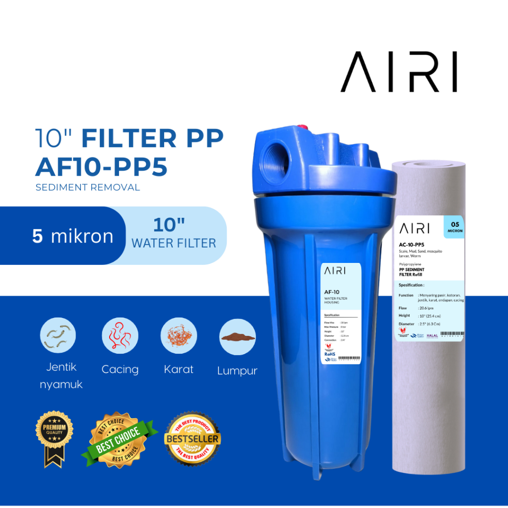Jual AIRI Filter Air Sedimen sumur | Tanah | PAM | PDAM 10 inch PP ...