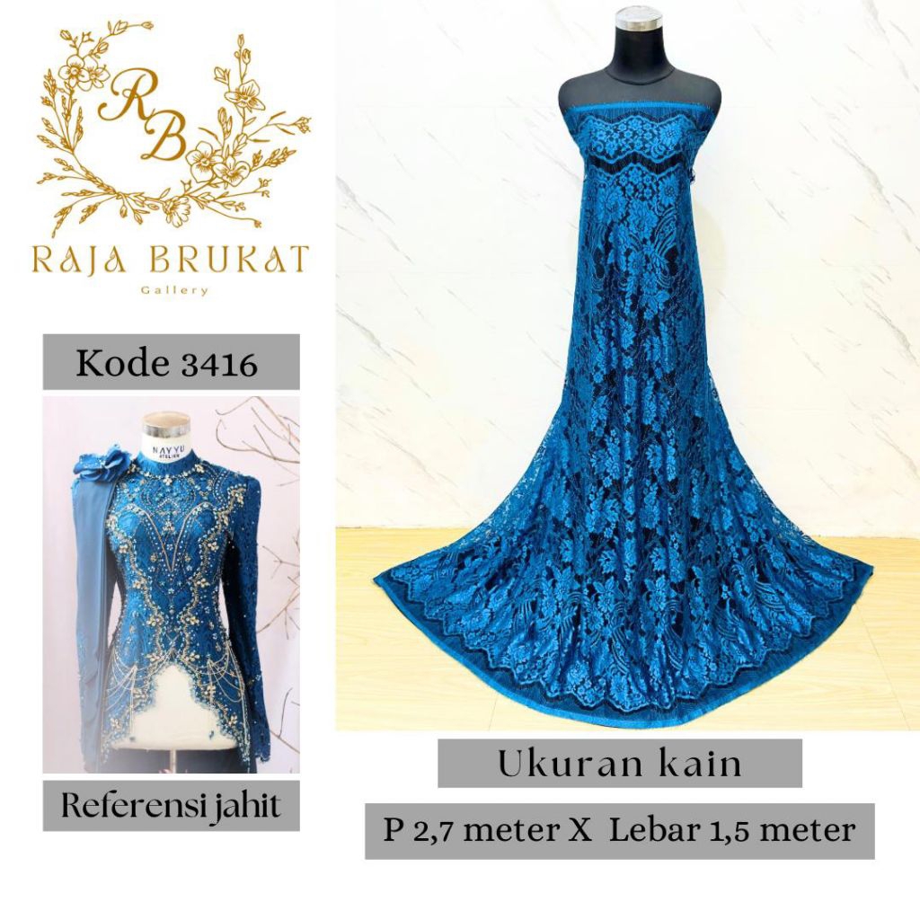 Jual Kode 3416 - Kain Panel Brukat Glossy laminasi - Grade B - Panjang ...