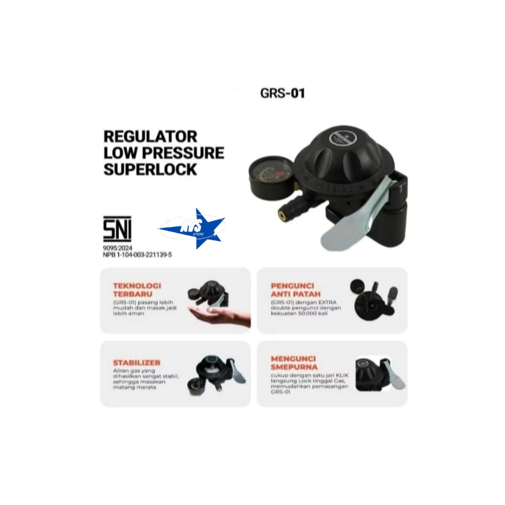 Jual SUPERLOCK REGULATOR TEKANAN RENDAH LOW PRESSURE GRS 01 | Shopee ...