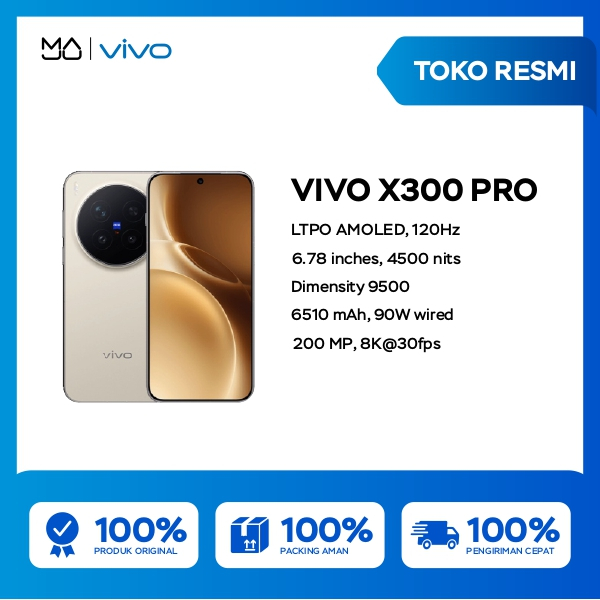 Jual Vivo X300 Pro 16/512GB [ Dimensity 9500 & vivo VS1 Chip, All New ...