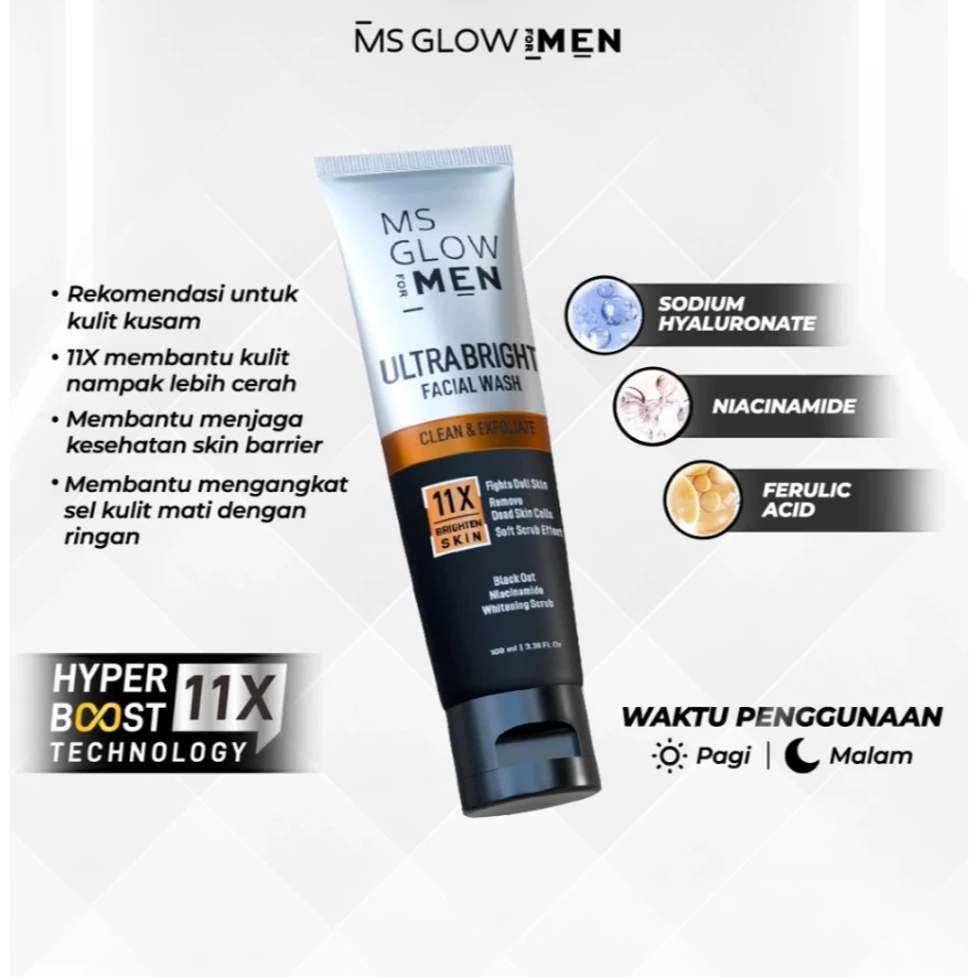 Jual MS GLOW FOR MEN - ECER FACIAL WASH NEW | Shopee Indonesia