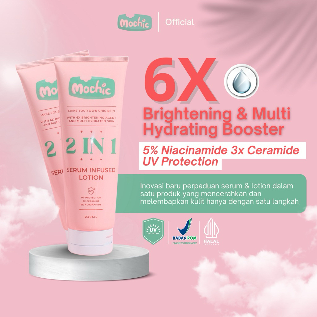 Jual Mochic 2-in-1 Serum Lotion Tone Up | Body Lotion Mencerahkan Kulit ...