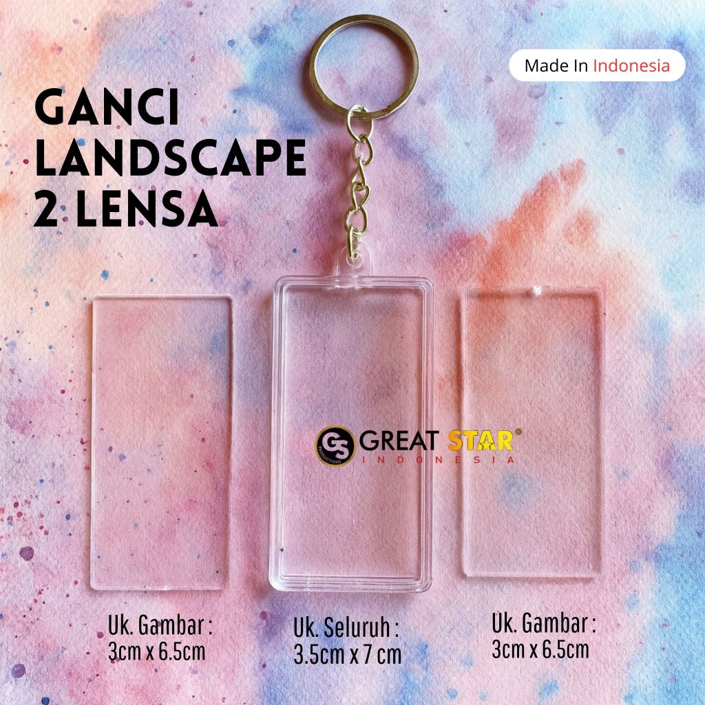 Jual GANCI/Gantungan kunci Kotak landscape insert paper | Shopee Indonesia