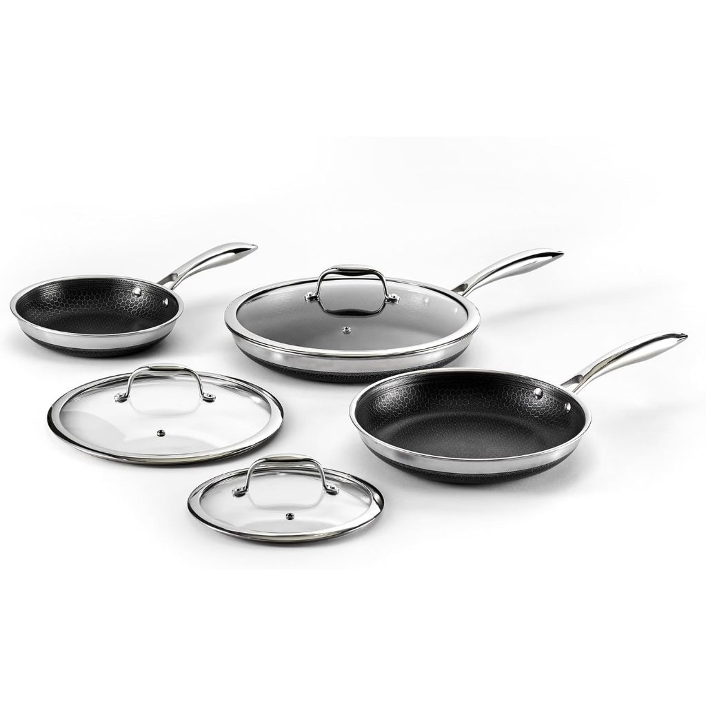 Jual HexClad Hybrid Nonstick 6-Piece Fry Pan Set, 8, 10, and 12-Inch ...