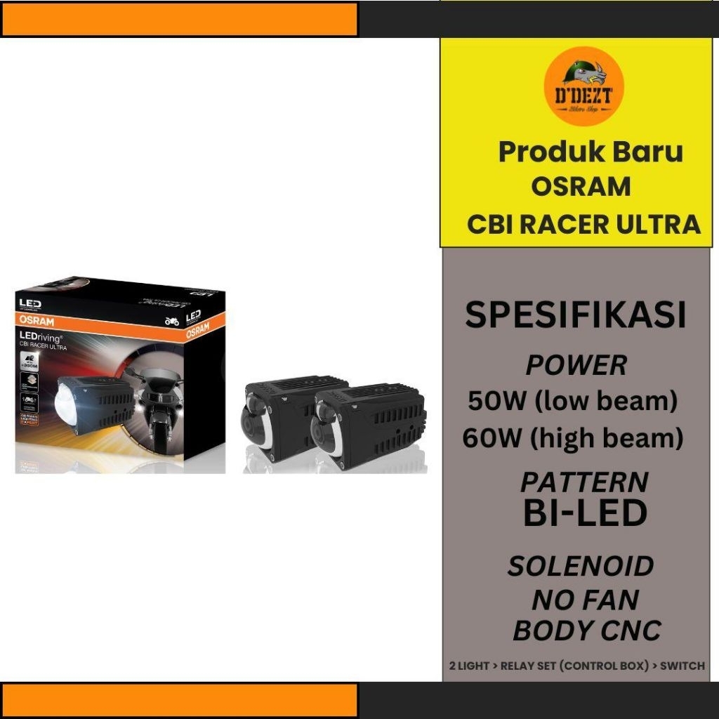 Jual DUROMOTO OSRAM CBI RACER ULTRA LAMPU TEMBAK LAMPU BILLED MOTOR ...