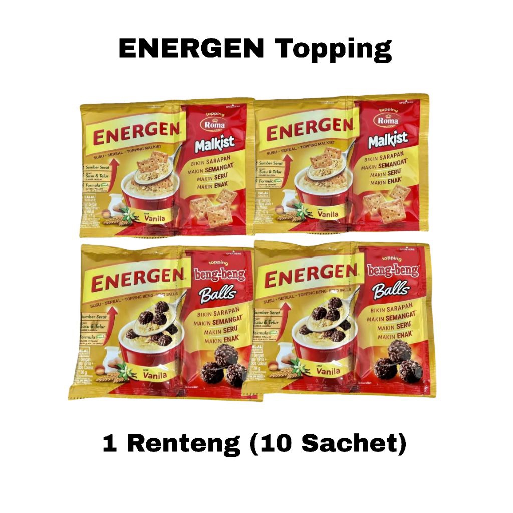 Jual Energen Vanilla Varian Topping – Beng Beng Balls / Roma Malkist ...