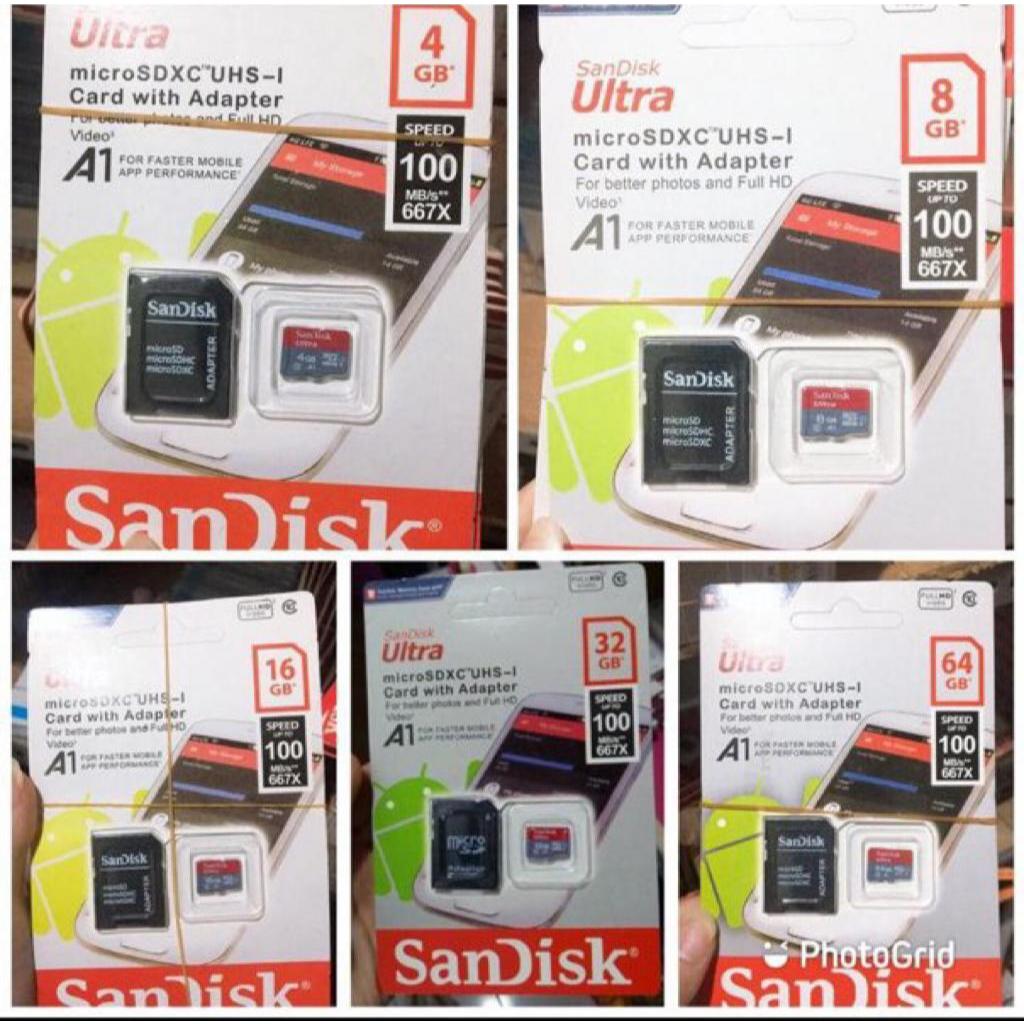Jual Memory Sandisk + adaptor 4gb 8gb 16gb 32gb 64gb 128gb / Mirco SD ...