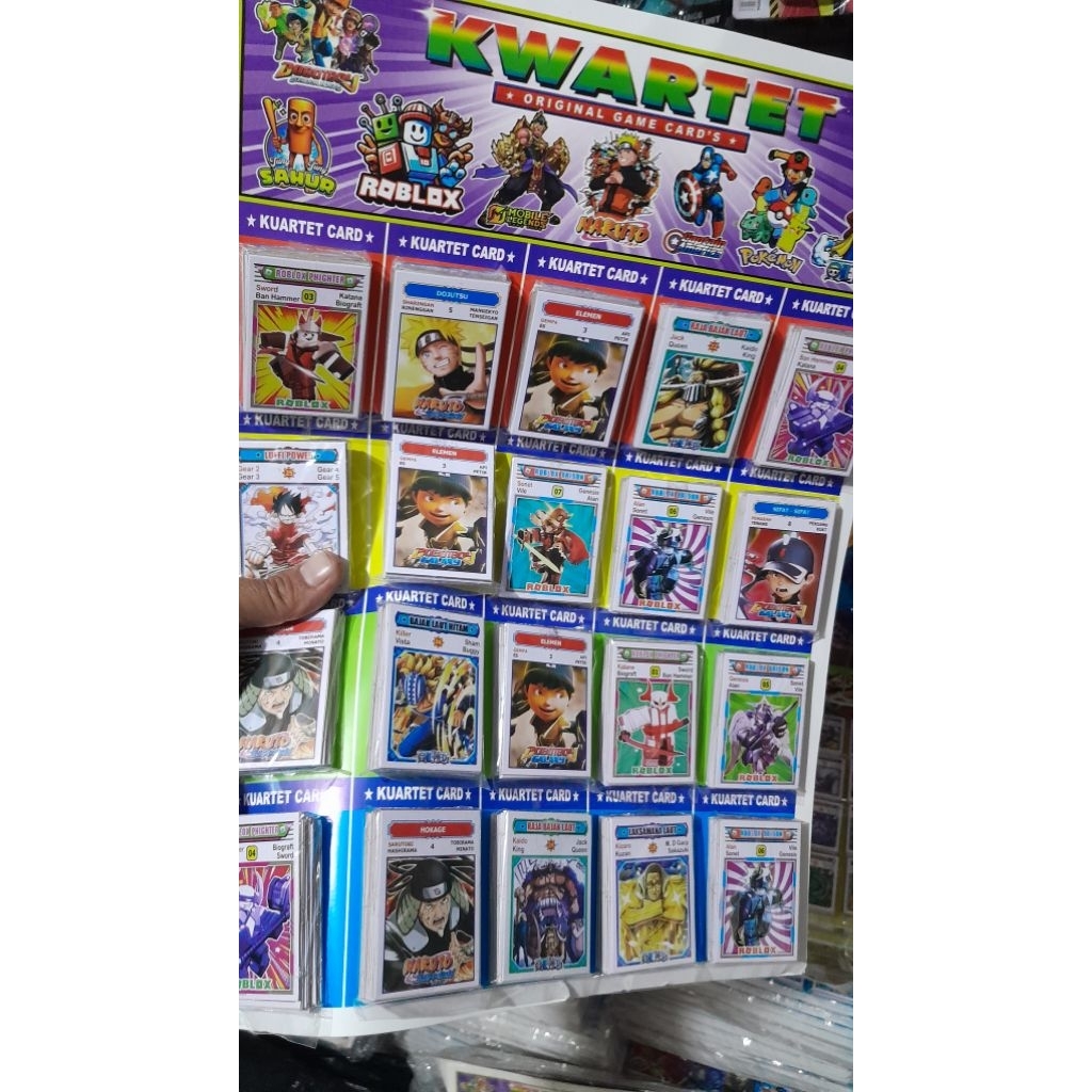 Jual KARTU KWARTET WAYANG 1 LEMBARAN ISI 20 PCS | Shopee Indonesia