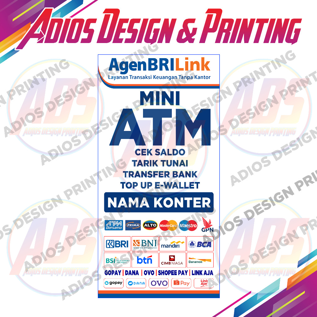 Jual Spanduk Mini ATM & Agen BRILink | Banner Konter BRILink | Cetak ...