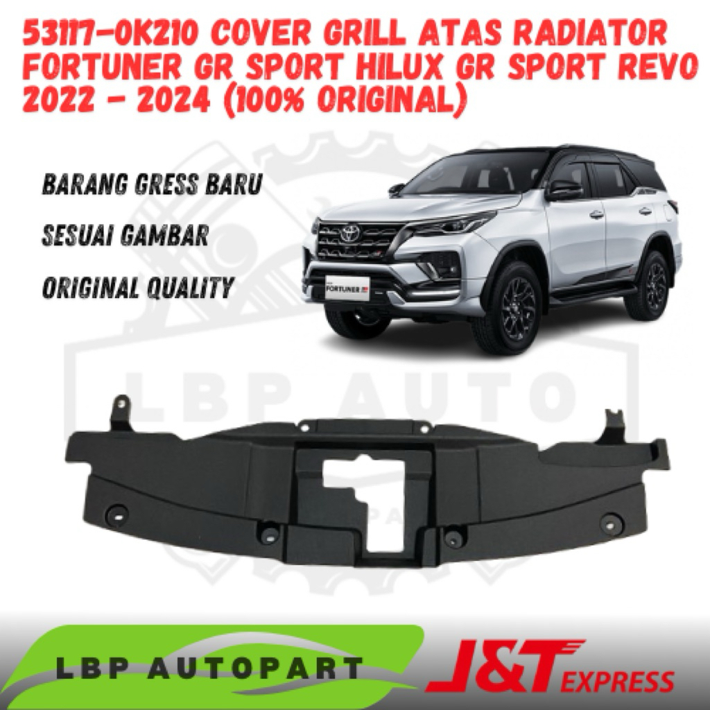 Jual 53117-0k210 Cover grill atas radiator fortuner Gr Sport Hilux Gr ...