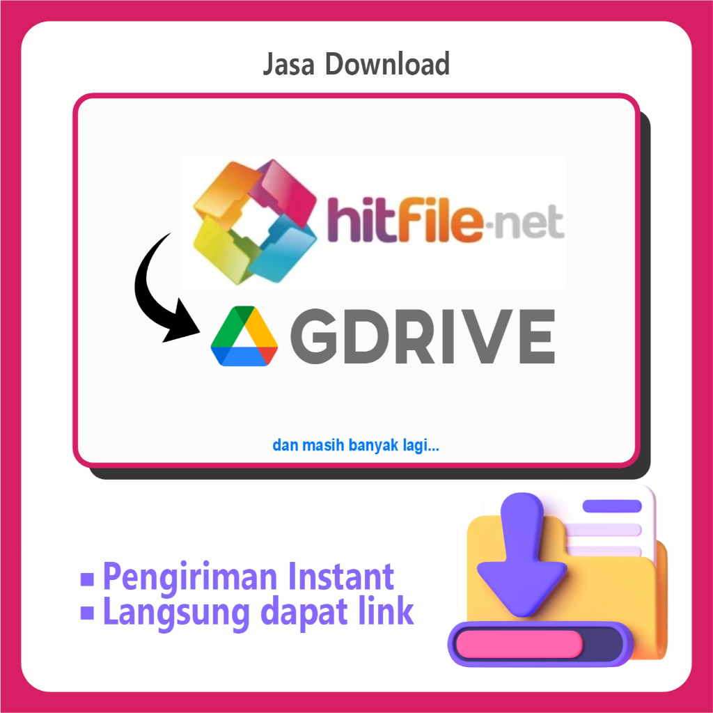 Jual Jasa Convert / Download Hitfile to ke GoogleDrive / Telegram [Per ...
