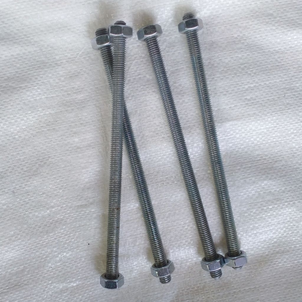 Jual long drat m10x20cm pitch 1,5 stud bolt m10 dobel mur | Shopee ...