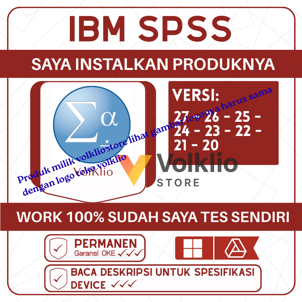 Jual IBM SPSS Software Statistik Advanced+ Windows - Link Drive (Bonus ...
