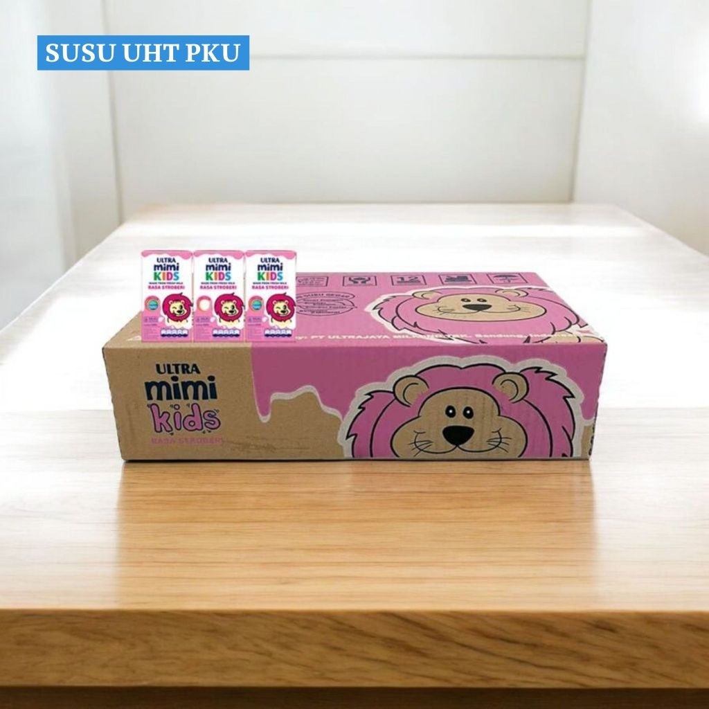 Jual Ultra Mimi Kids UHT Strawberry 125ml 1dus / 1ctn | Shopee Indonesia