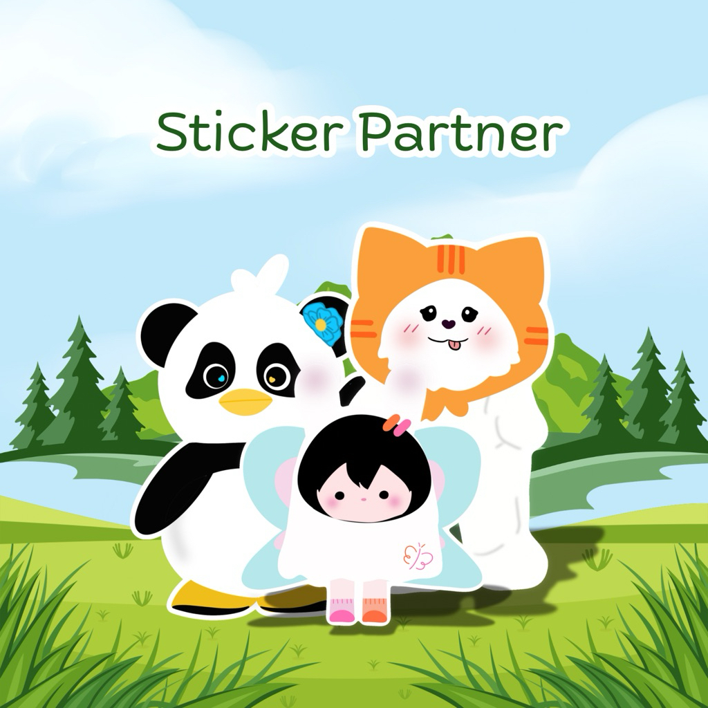 Jual Sticker Couple GMMTV Mascot / Sticker partner 2 atau lebih maskot ...