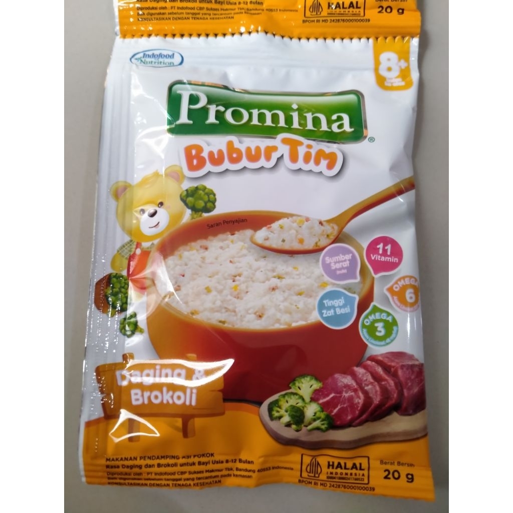Jual Promina Bubur Tim Daging & Brocoli 8+ Bulan (20gr*5 Sachet ...