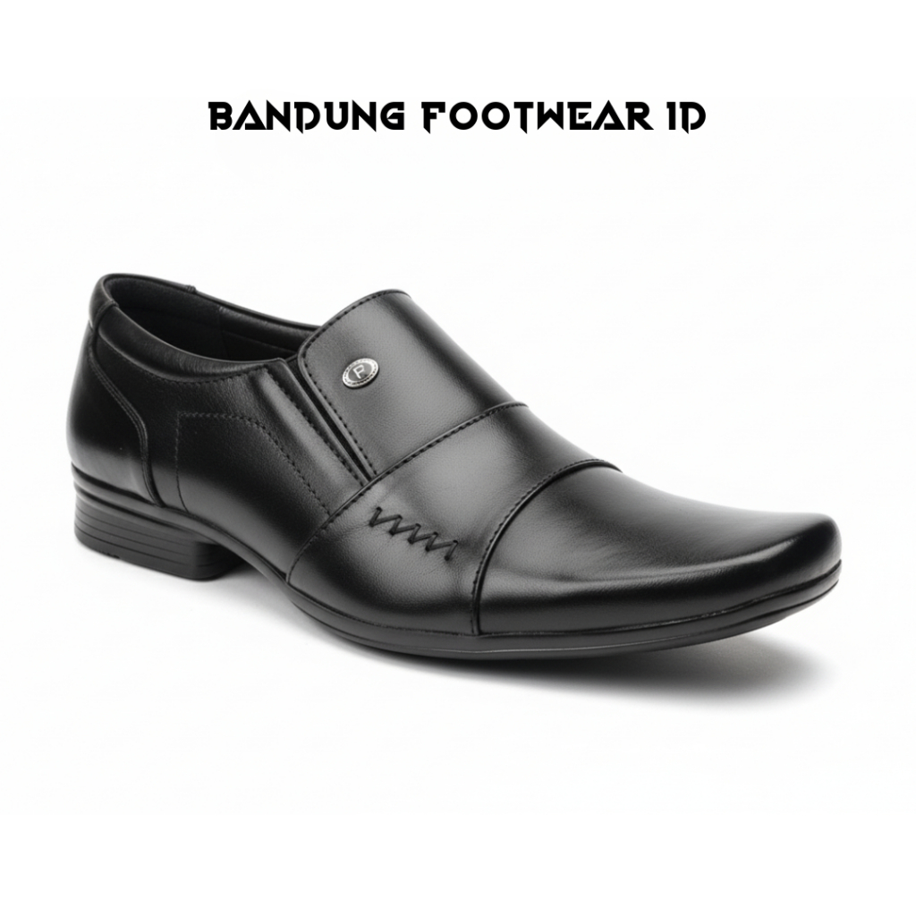 Jual Sepatu Pantofel Slip On Pria Kulit Asli Hitam Formal Elegan Nyaman ...