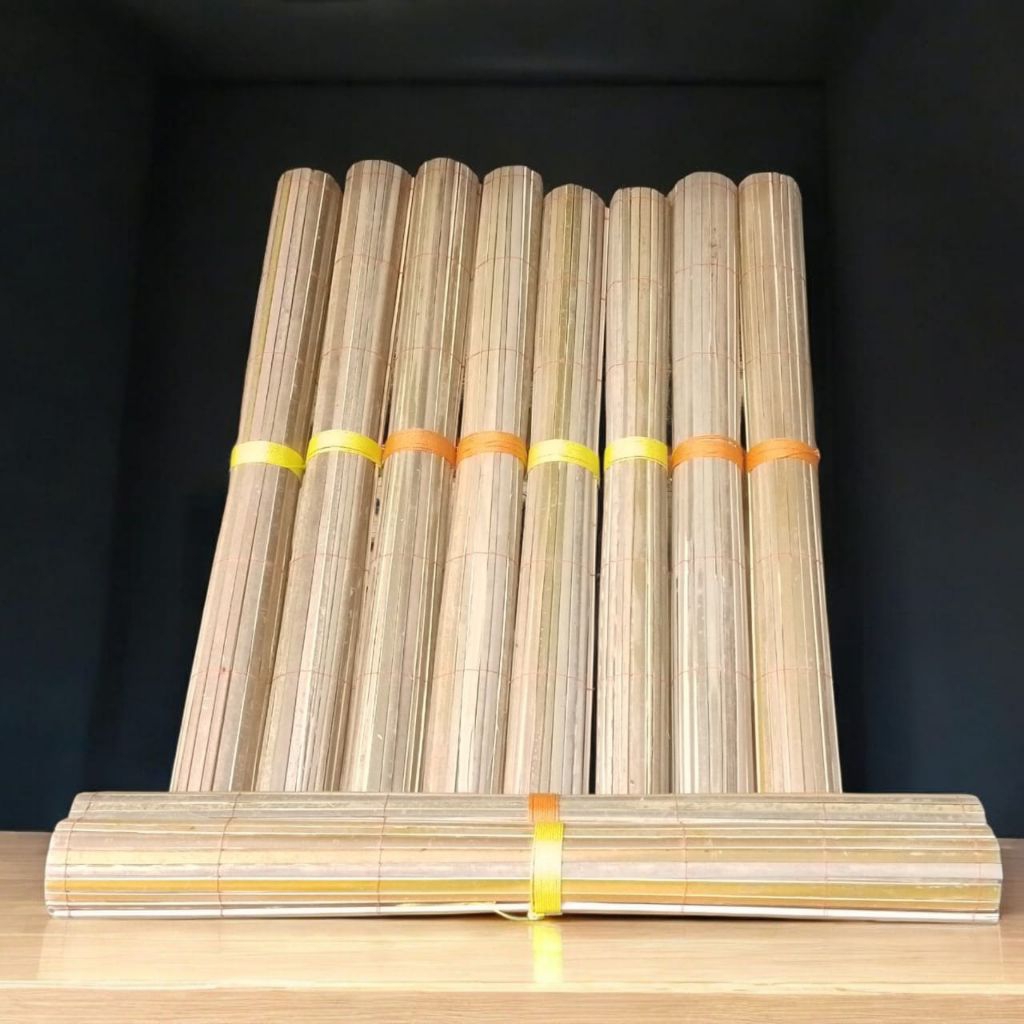 Jual Kerey tirai Bambu ukuran 1x2 meter free rol tali gulung | Shopee ...